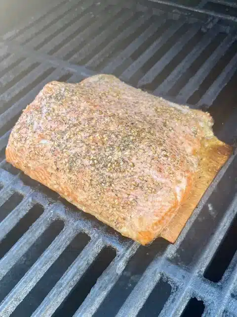 Cedar Plank Salmon - Sear Marks