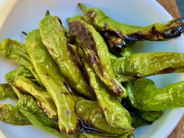 Grilled Shishito Peppers - Sear Marks